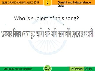 Written School Quiz on Mahatma Gandhi by Qui9 | PPT