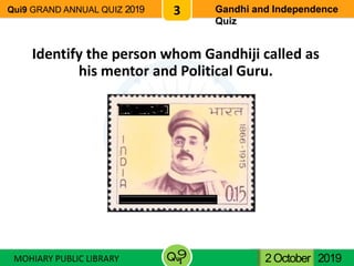 Written School Quiz on Mahatma Gandhi by Qui9 | PPT
