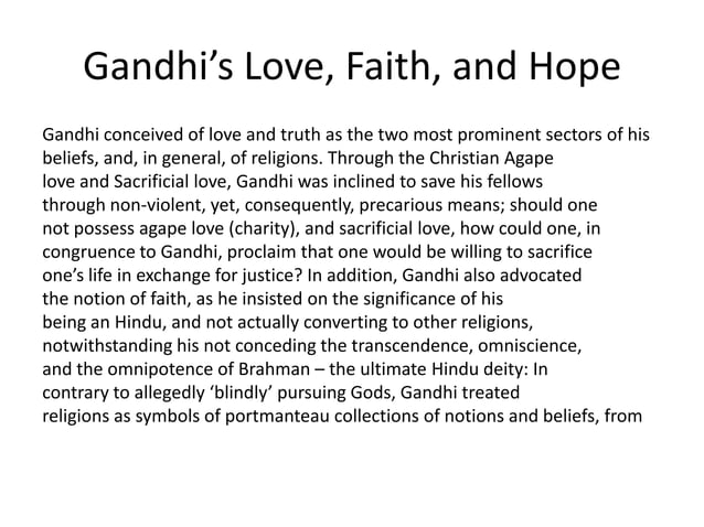Gandhis Teachings, Beliefs And Virtues | PPT
