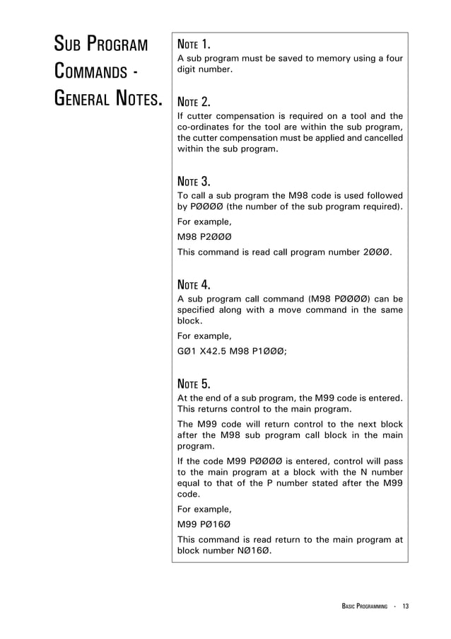 G and m_programming_for_mills_manual | PDF