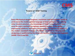 Geometric Dimensioning and Tolerancing Training in Bengaluru | PPTX