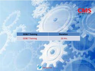Geometric Dimensioning and Tolerancing Training in Bengaluru | PPTX