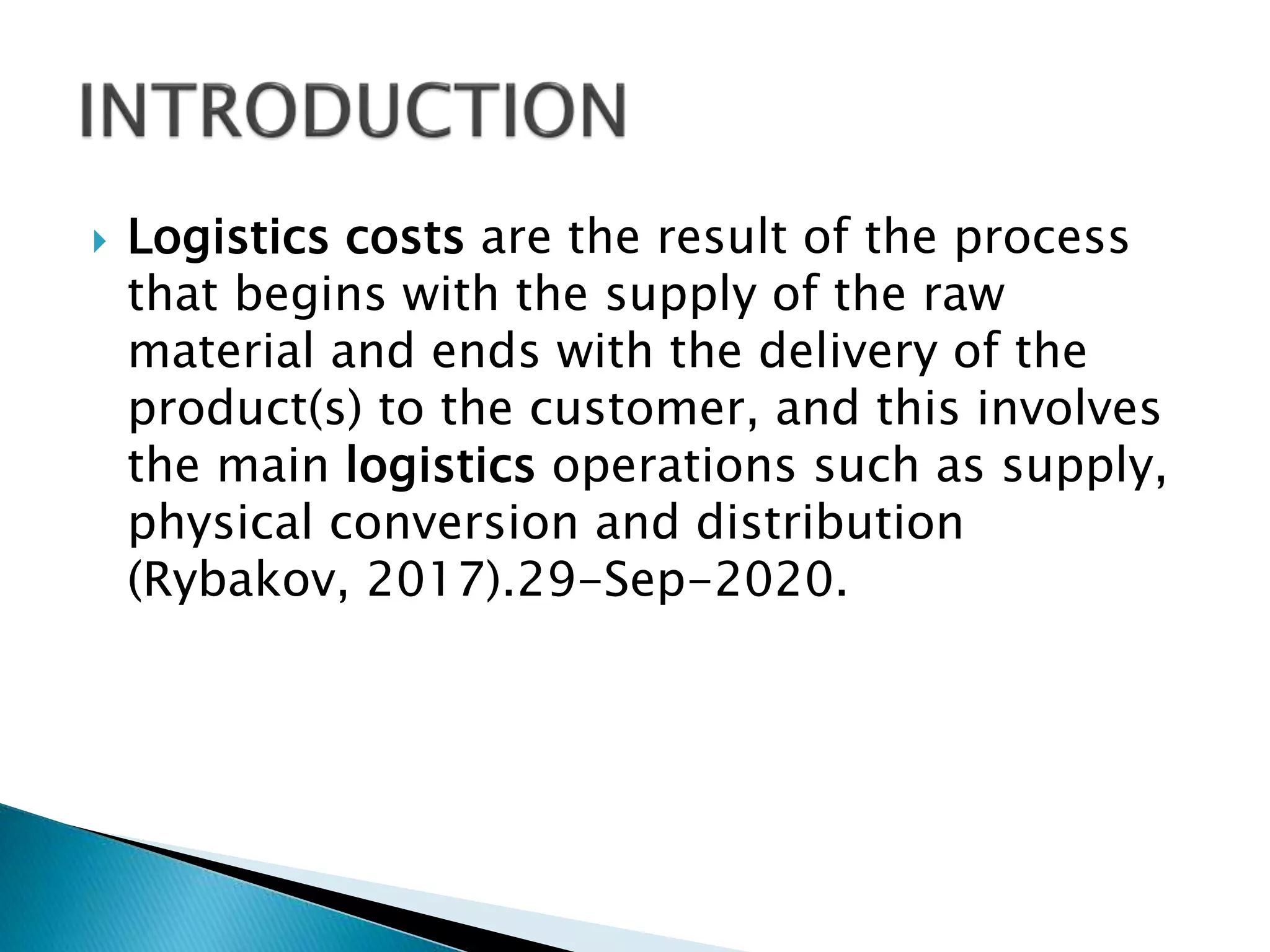 logistic costing | PPTX