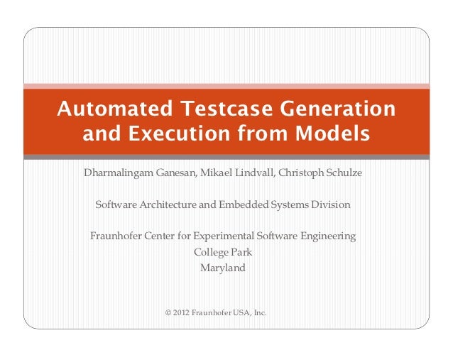 Automated Test Case Generation And Execution From Models