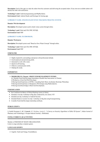 Ganesh resume | PDF | Web Development | Internet