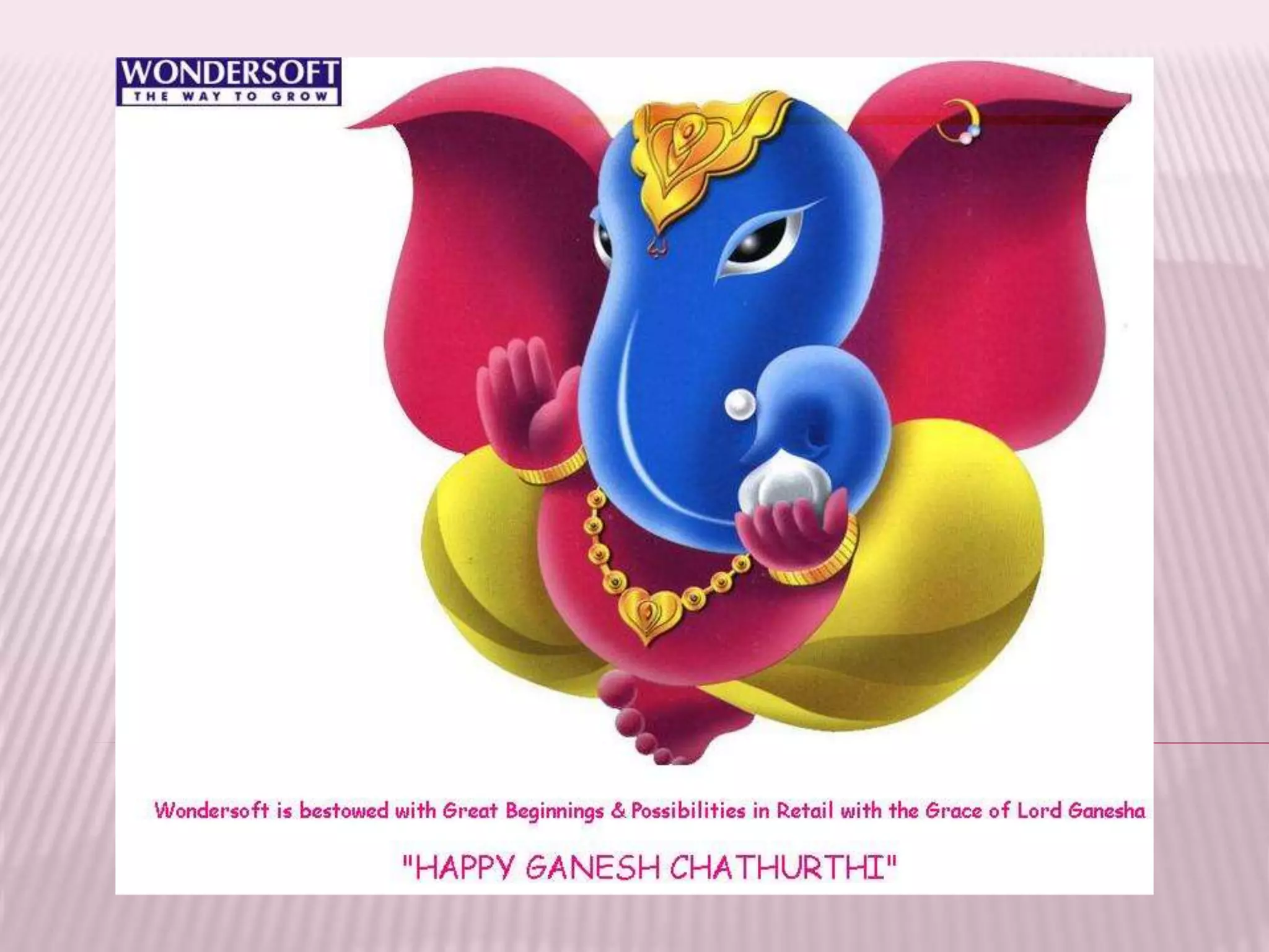 "Happy Ganesh Chathurthi" - wishes from Wondersoft.. | PPTX