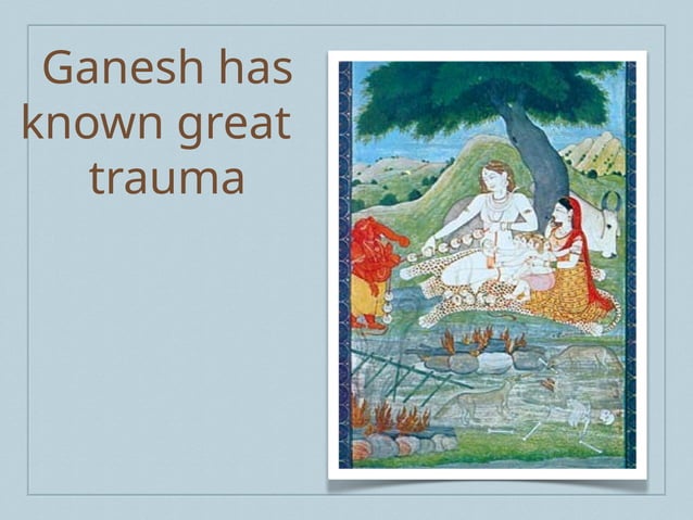 Ganesh, the elephant-headed boy embodies the ideal human traits.pptx