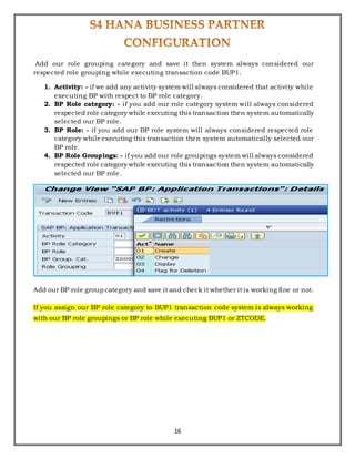 S4 HANA Business Partner Configuration@Ganesh Tarlana | PDF