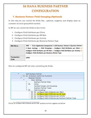 S4 HANA Business Partner Configuration@Ganesh Tarlana | PDF
