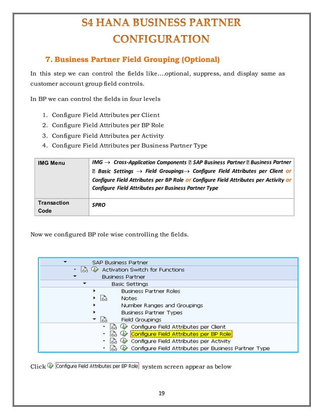 S4 HANA Business Partner Configuration@Ganesh Tarlana | PDF