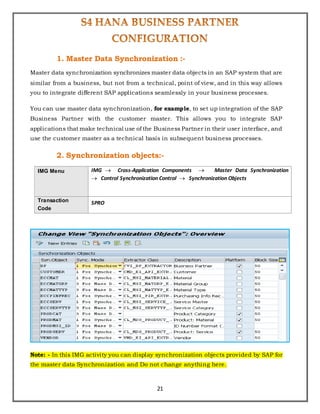 S4 HANA Business Partner Configuration@Ganesh Tarlana | PDF