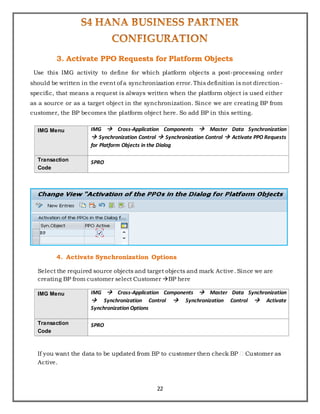 S4 HANA Business Partner Configuration@Ganesh Tarlana | PDF