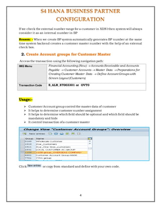 S4 HANA Business Partner Configuration@Ganesh Tarlana | PDF