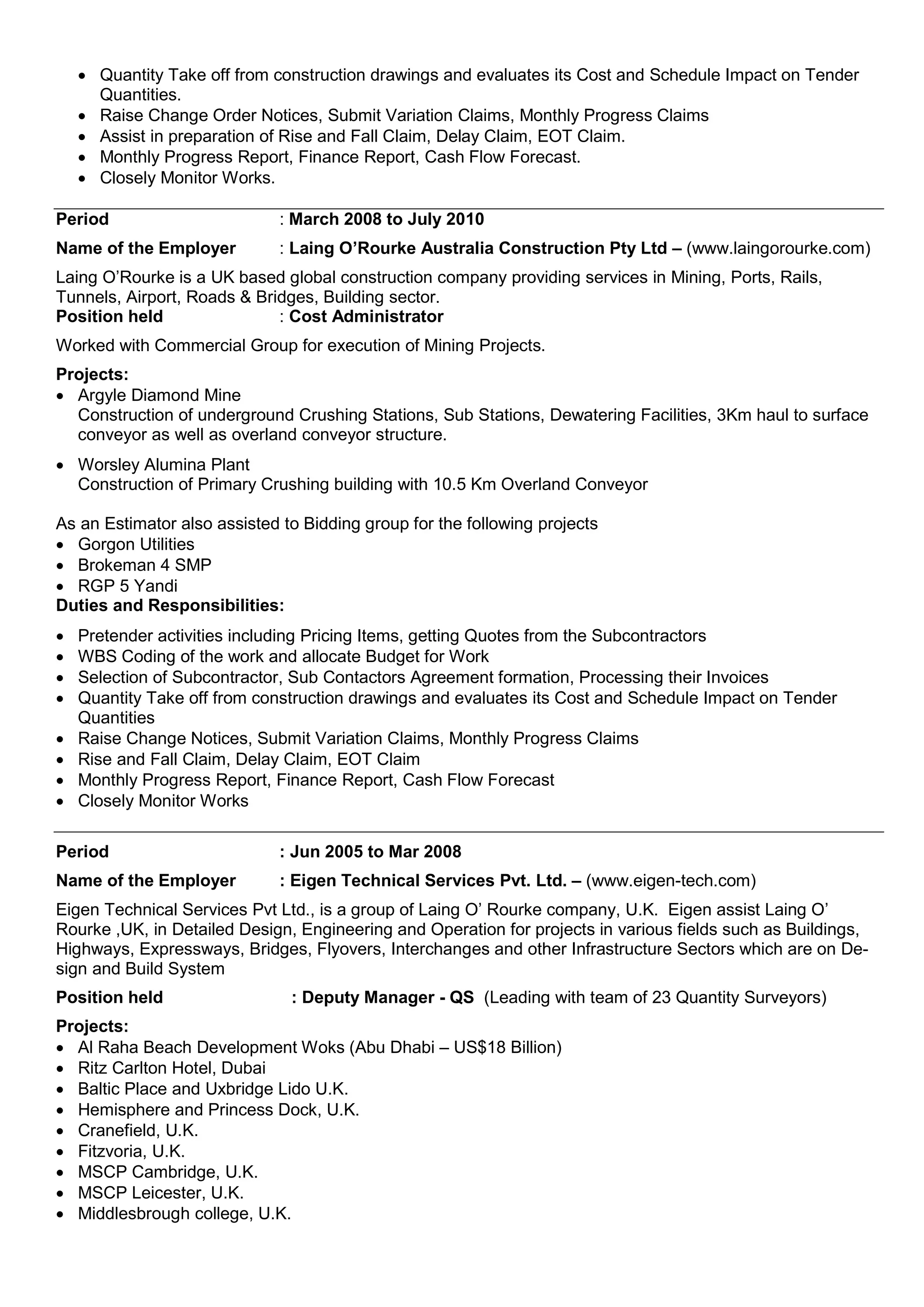 Ganesh Golande-CV-Senior Contracts Administrator | PDF