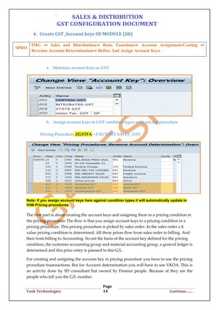 GST_Configuration Document_GANESH_SAPSD | PDF
