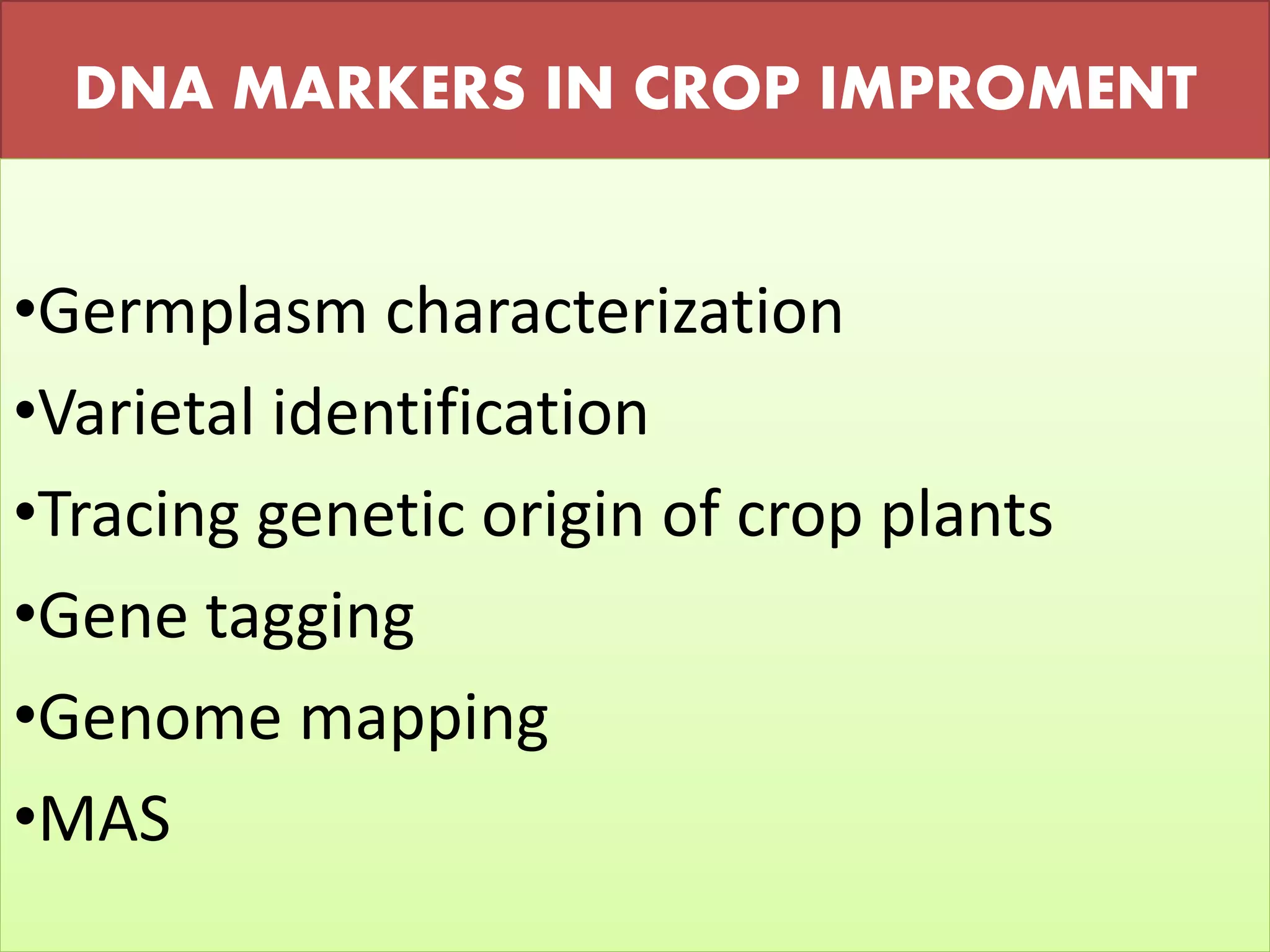MARKER ASSISTED SELECTION | PPTX