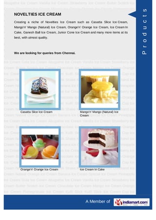 Ganesh Ice Cream, Tamil Nadu, Ice Creams | PDF