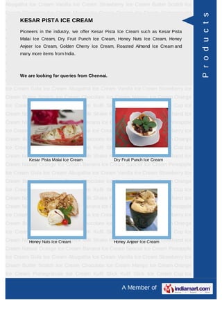 Ganesh Ice Cream, Tamil Nadu, Ice Creams | PDF