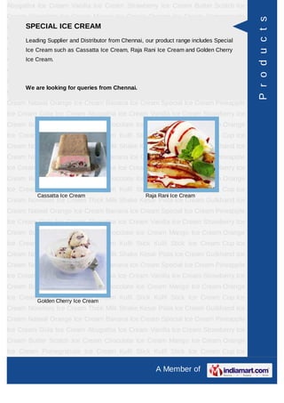 Ganesh Ice Cream, Tamil Nadu, Ice Creams | PDF