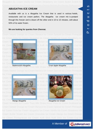 Ganesh Ice Cream, Tamil Nadu, Ice Creams | PDF