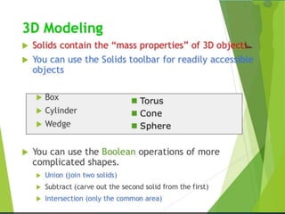 AutoCAD ppt | PPTX | Technology & Computing