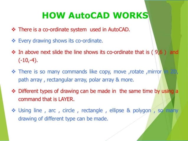 AutoCAD ppt | PPTX | Technology & Computing