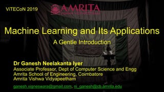 Machine Learning and its Applications | PPT