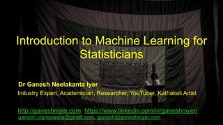 Machine Learning for Statisticians - Introduction | PPT