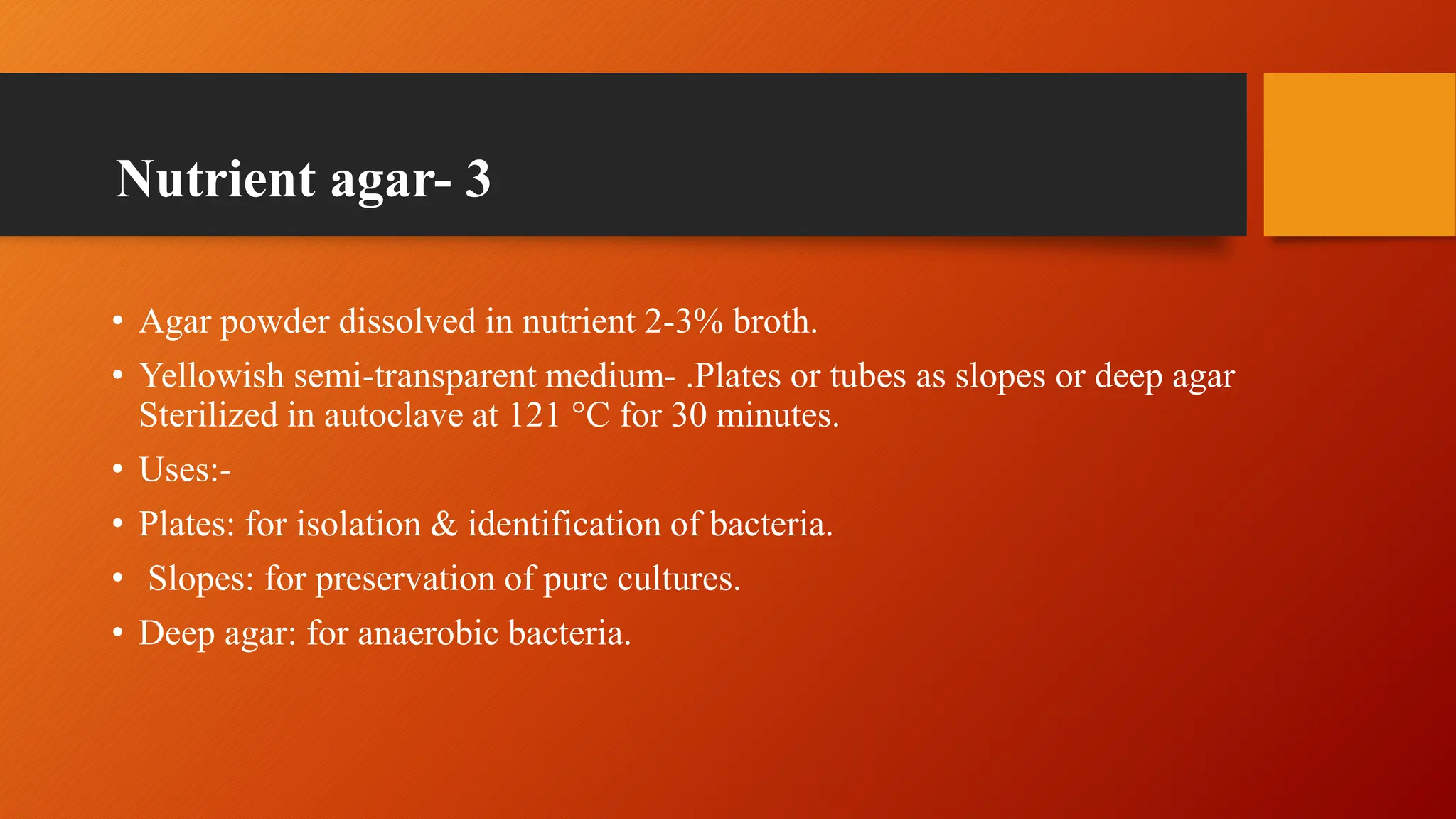 Bacteria 🦠 culture media Types of culture media Nutrient agar ...