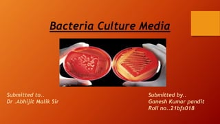 Bacteria 🦠 culture media Types of culture media Nutrient agar ...