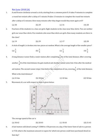 General Maths Aptitude Question from CSIR NET MATHEMATICAL SCIENCE past ...