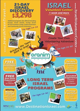 Destination Israel Newspaper Ad | PDF