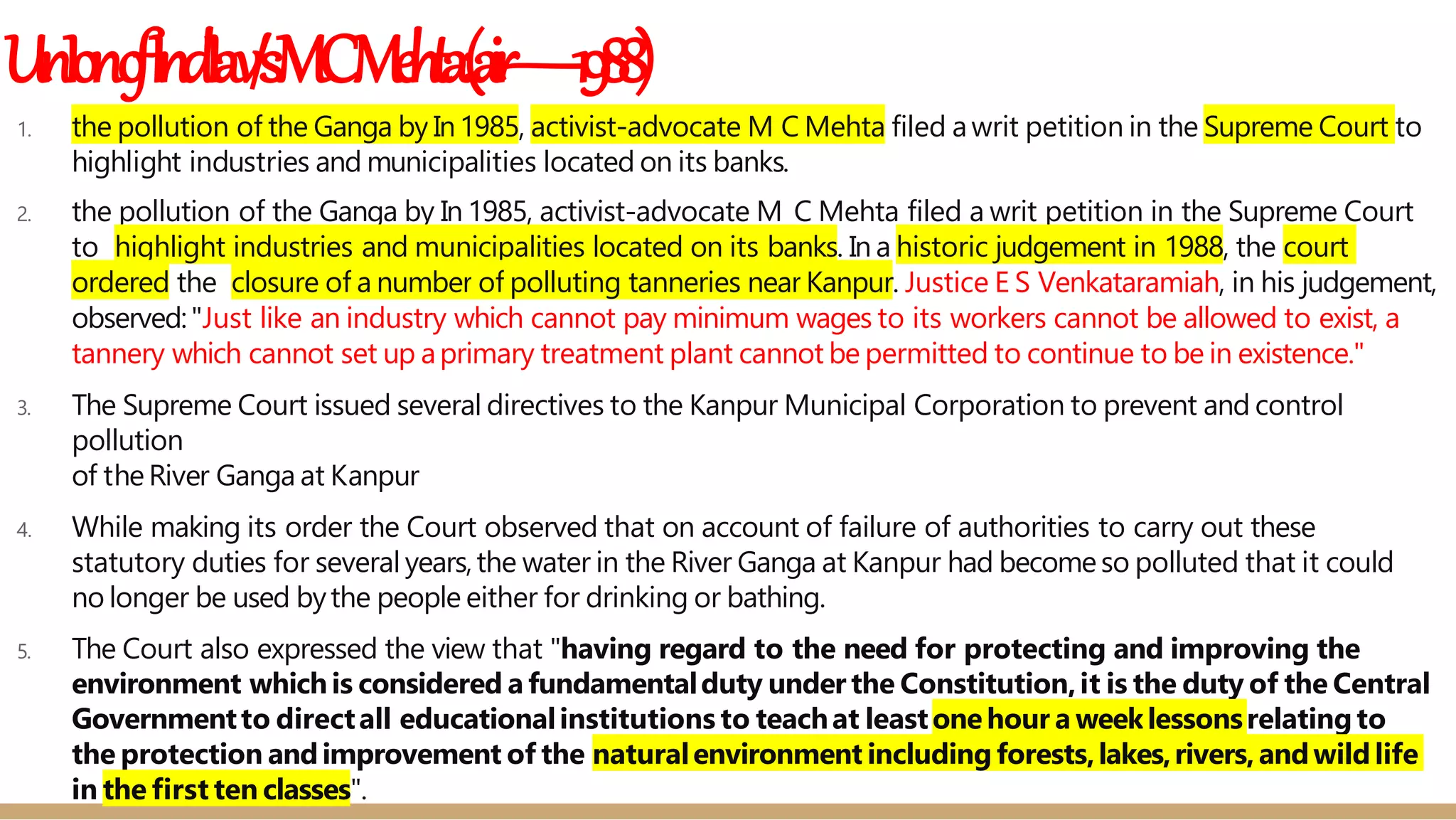 Ganga Action Plan_Final ,ganga pollution | PPT