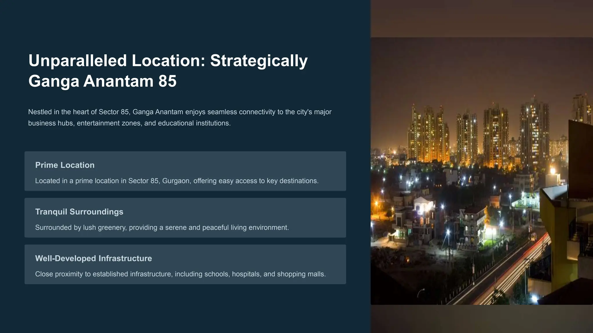 Luxury Living Redefined: Ganga Anantam, Sector 85 Gurgaon | PPTX