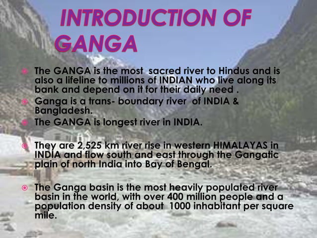Ganga polution | PPT