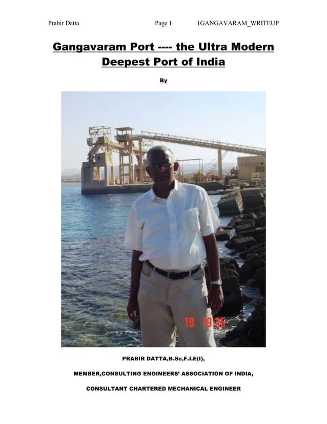 Gangavaram Port Project,India | PDF | Asia Travel | Travel Locations