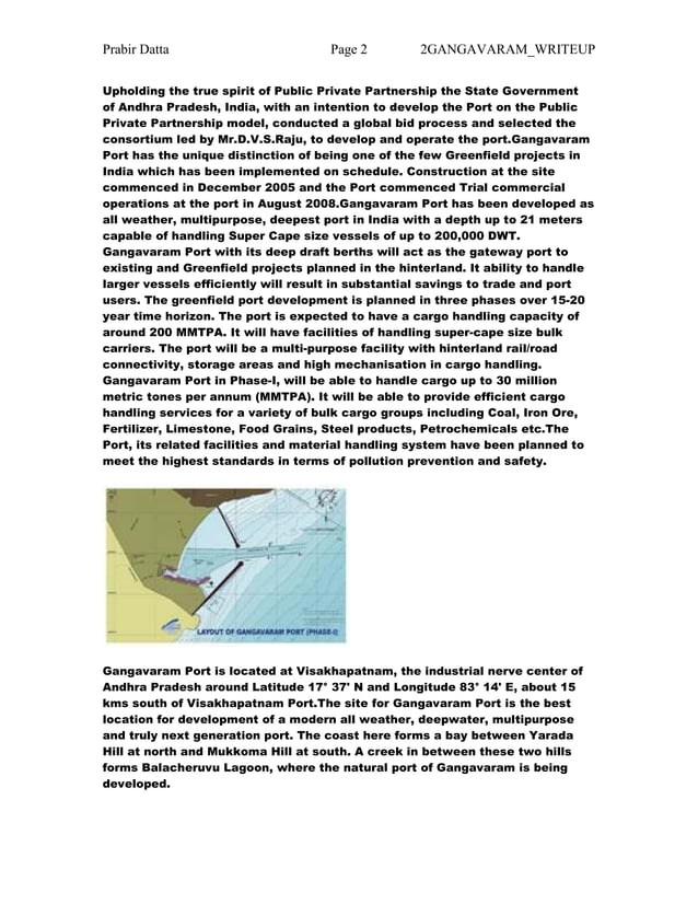 Gangavaram Port Project,India | PDF | Asia Travel | Travel Locations