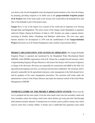 Ganges-Kobadak Irrigation Project | PDF