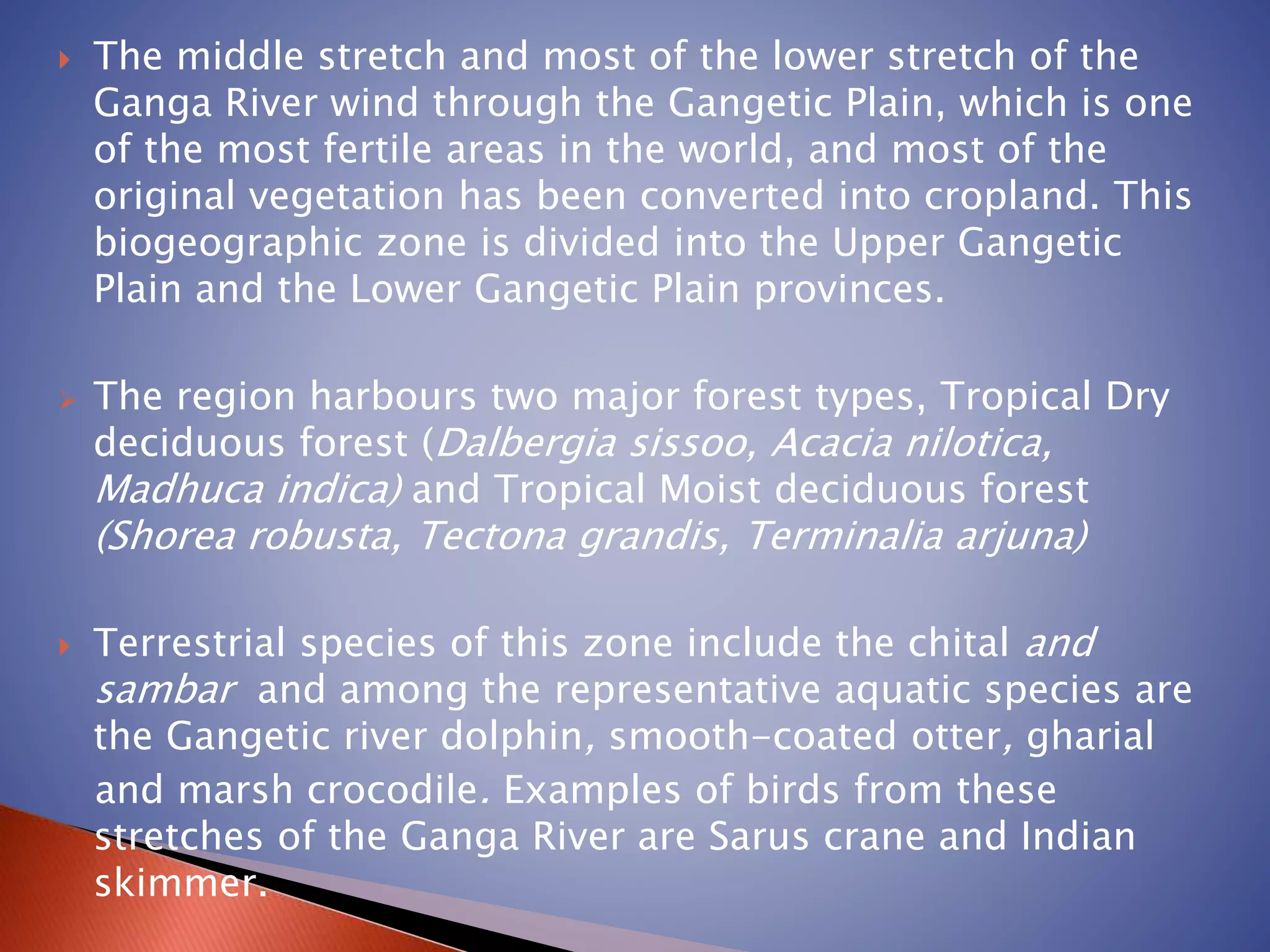 Gangetic ecosystem by govind baabu | PPTX