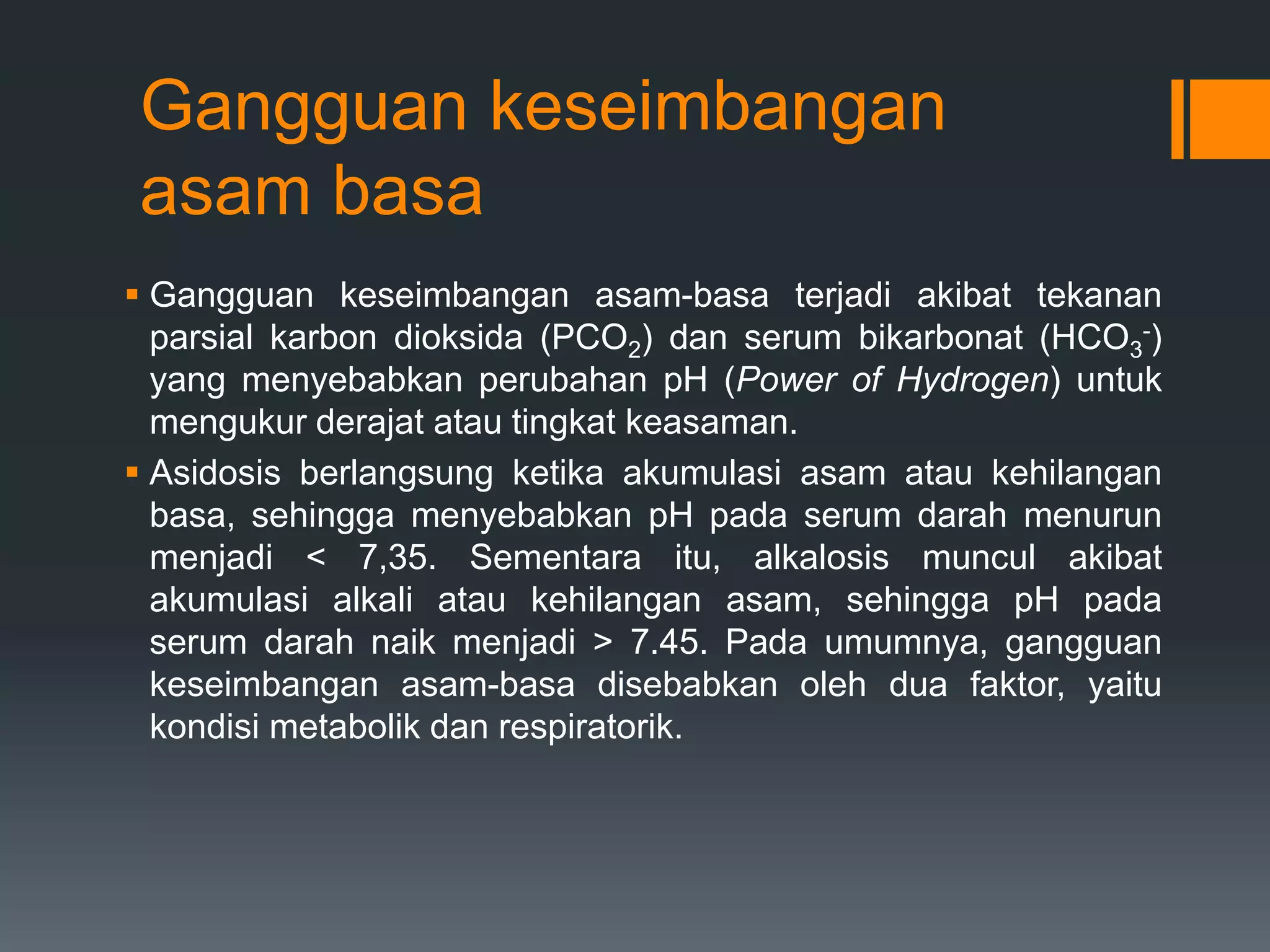 Gangguan asam basa | PPT
