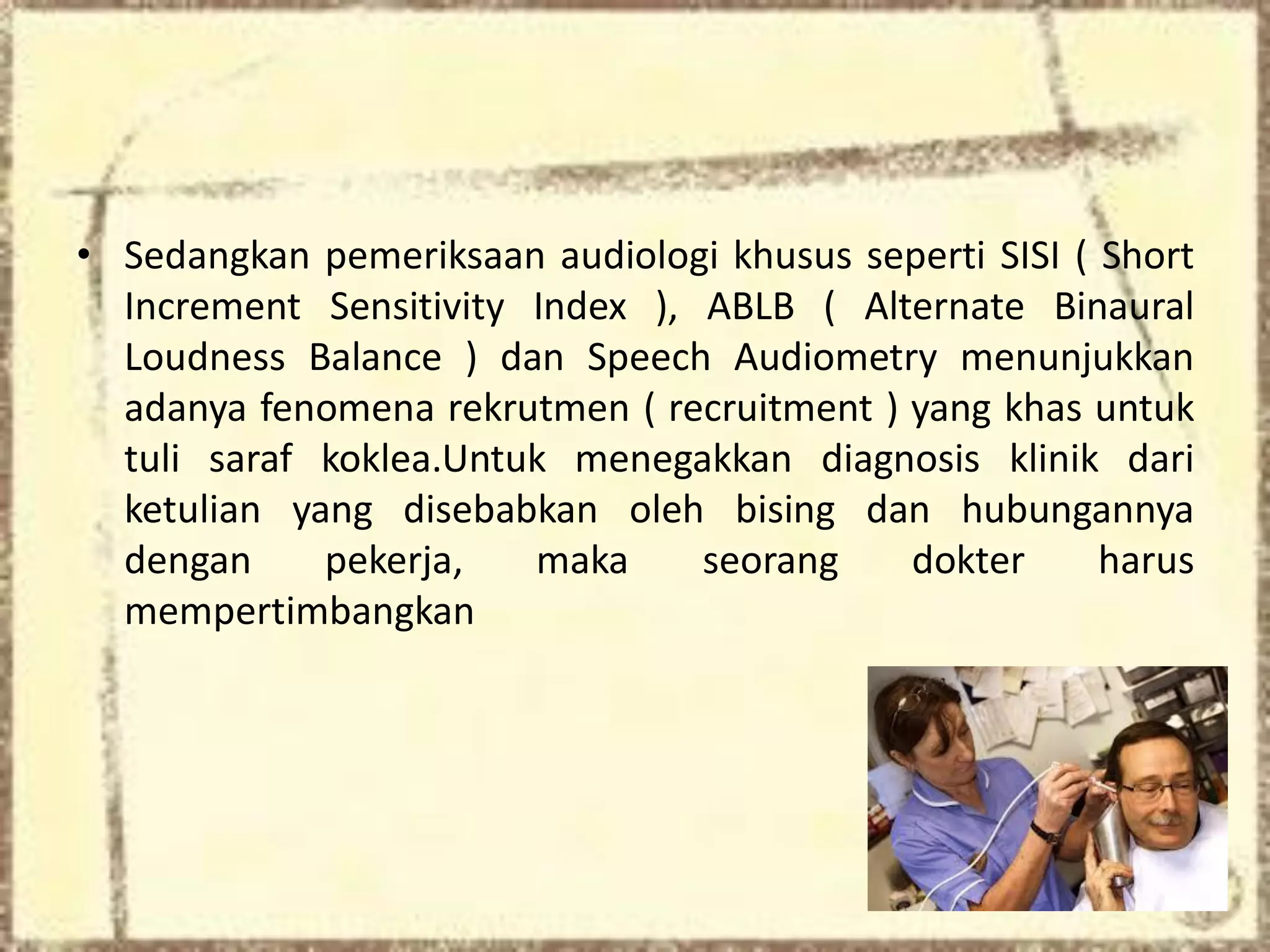 Gangguang kebisingan penyakit akibat kerja | PDF