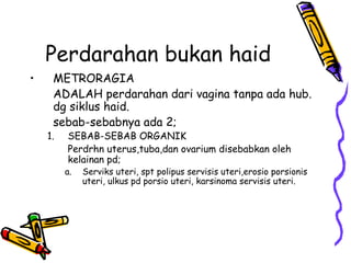 Gangguan haid dan siklusnya | PPT