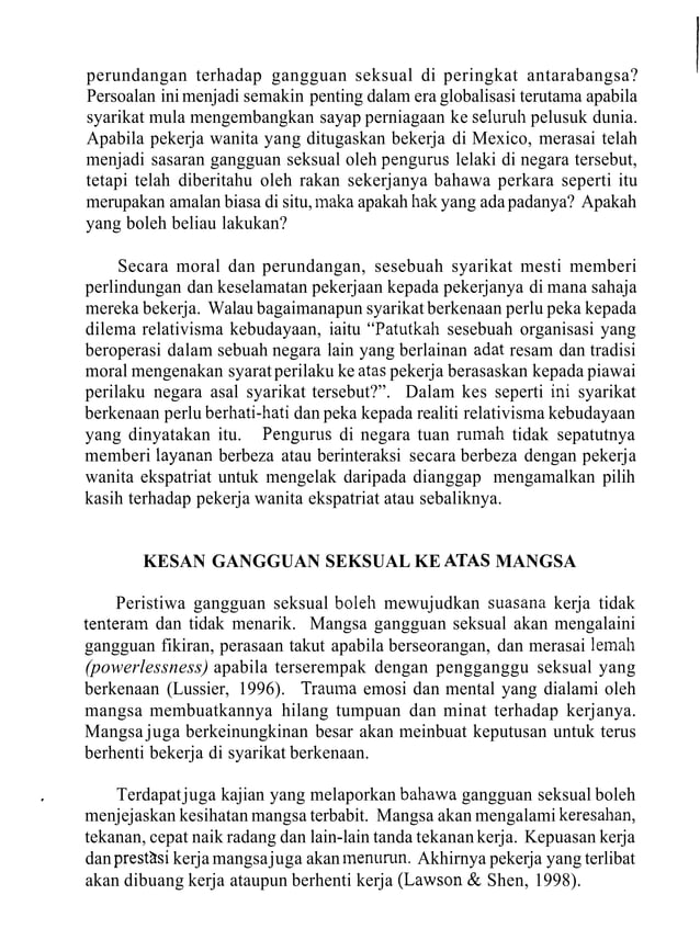 Gangguan seksual di tempat kerja definisi , kesan dan langkah mengatasinya | PDF
