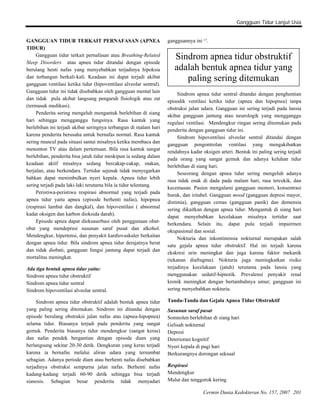 Gangguan tidur pd lansia cdk kalbe | PDF