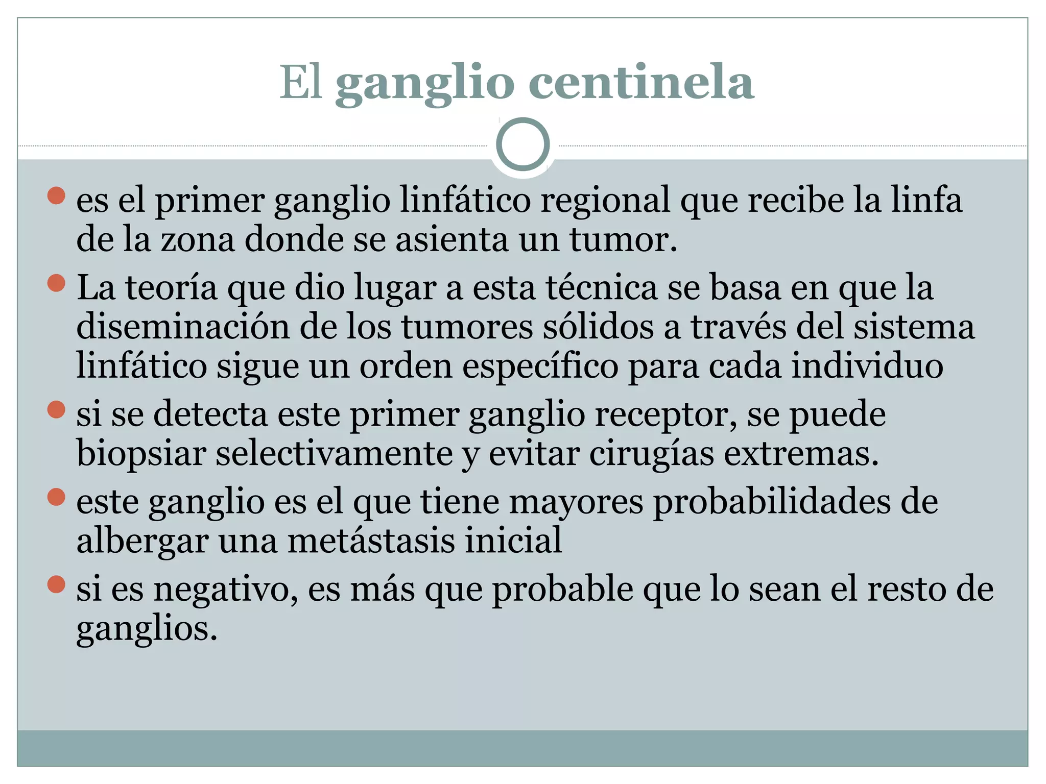 Ganglio centinela en cacu | PPT