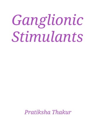 Ganglionic Stimulants | PDF