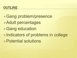 Gang member undergrads what are gang members doing in our colleges and ...