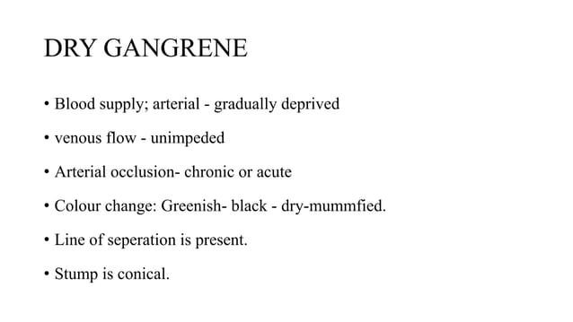 GANGRENEMacroscopic death of tissue with putrefaction. Pre gangrene ...
