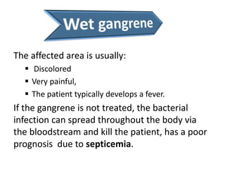 Gangrene and amputation | PPTX | Foot Health | Diseases and Conditions