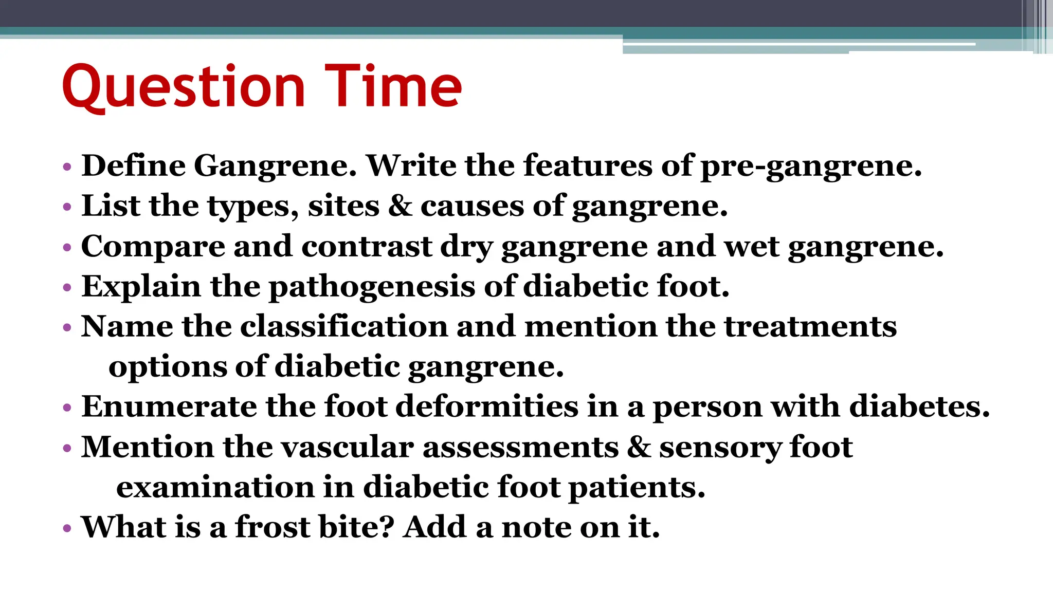 Arterial Diseases - Diabetic Foot - PDF | PPT